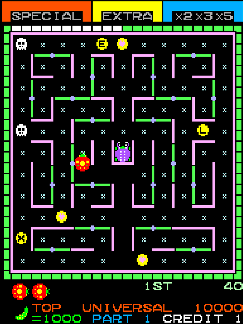 Lady Bug 1981 Arcade Game: Universal’s Unique Maze-Chase Classic