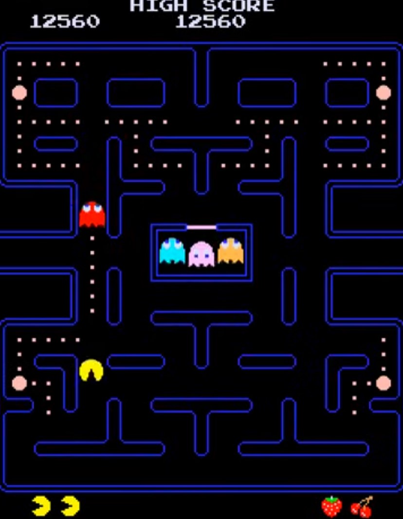 Pacman and Miss Pacman. Learn about these retro video games here.