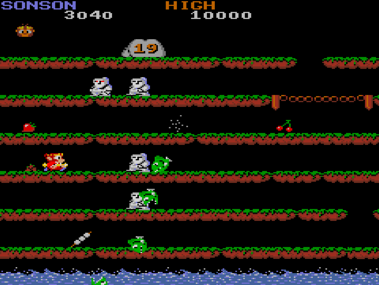SonSon Arcade Game (1984) – Capcom’s Monkey King Shooter